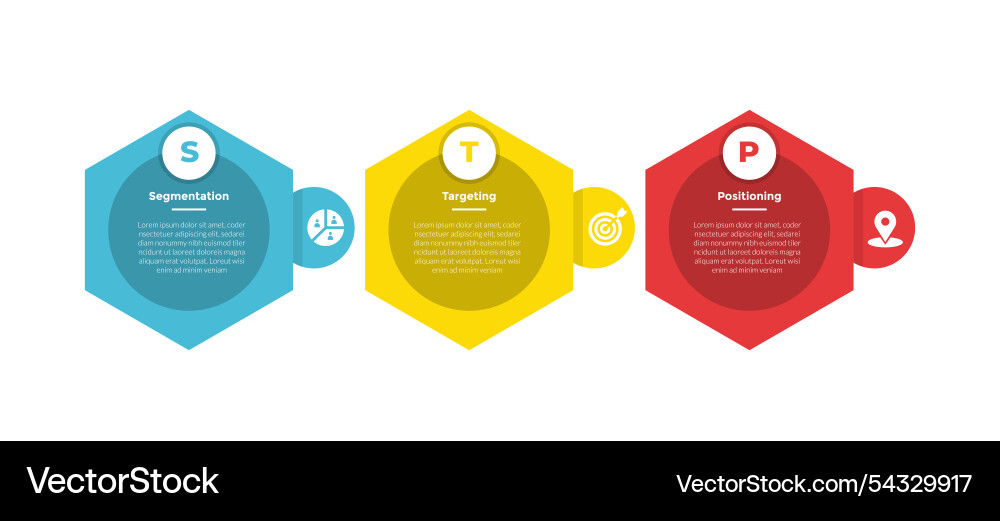 Stp marketing analysis infographics template Vector Image