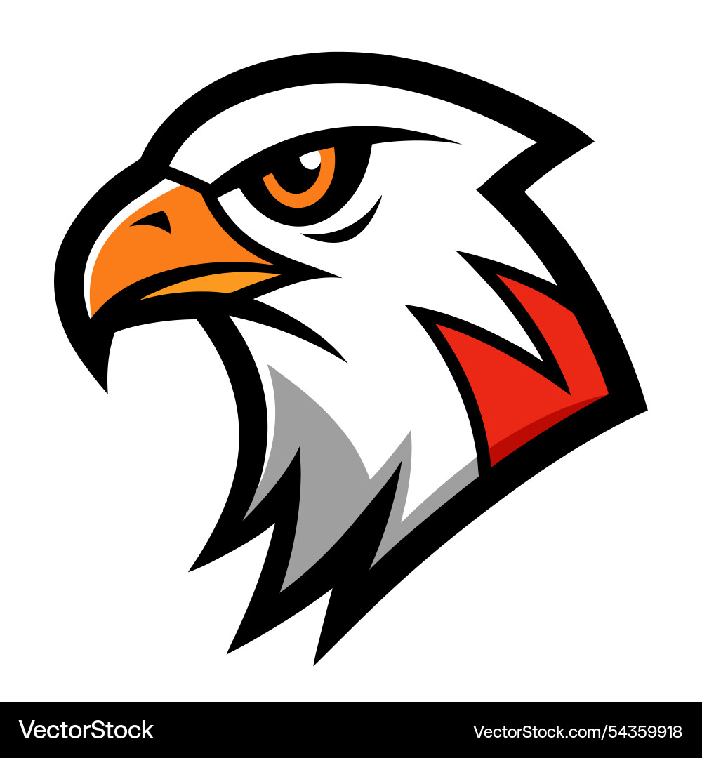 Adventurous falcon mascot logo Royalty Free Vector Image