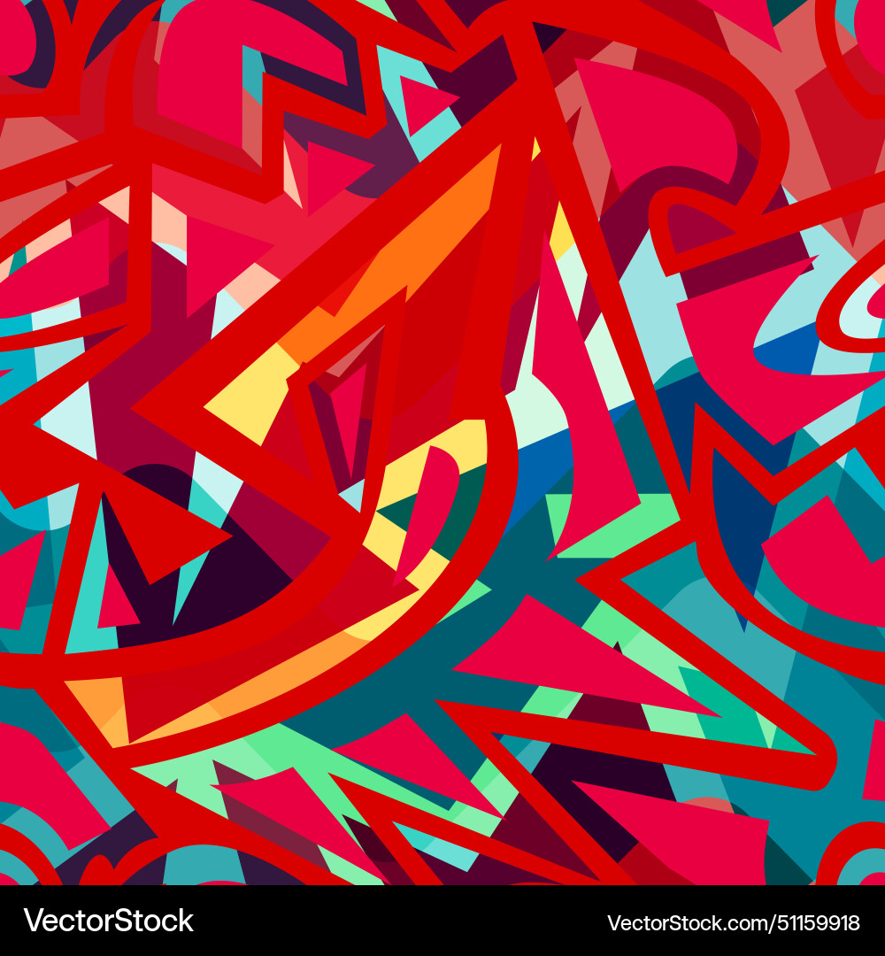 African red geometric seamless pattern Royalty Free Vector