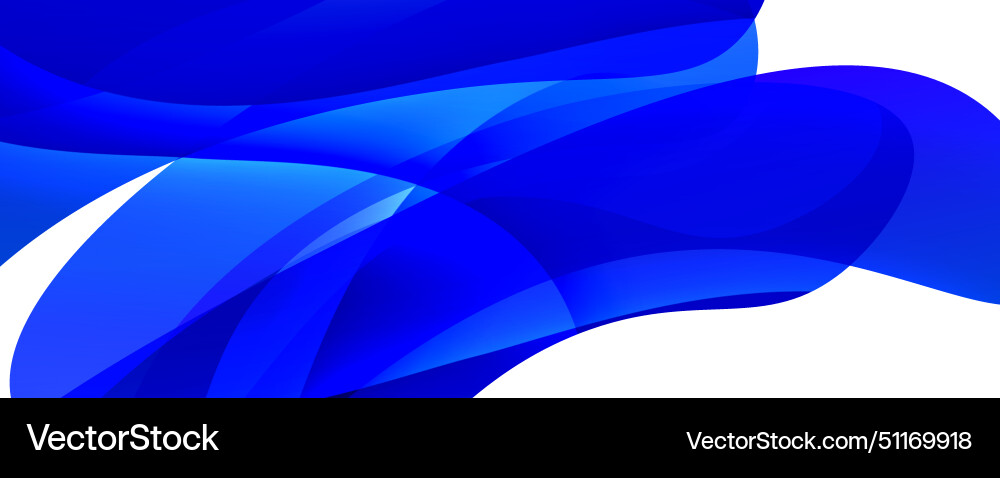 An intense electric blue wave contrasting Vector Image