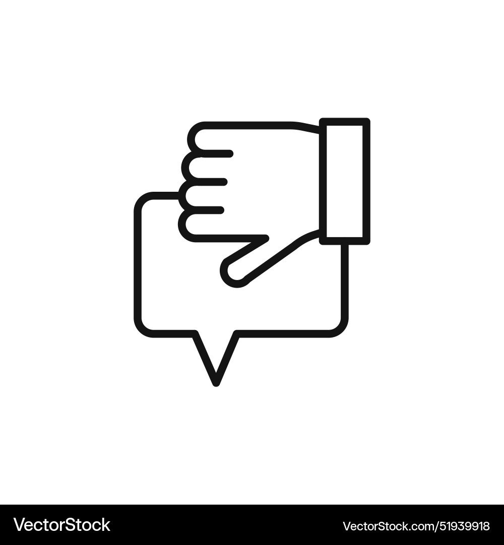 Bad feedback icon logo sign outline Royalty Free Vector