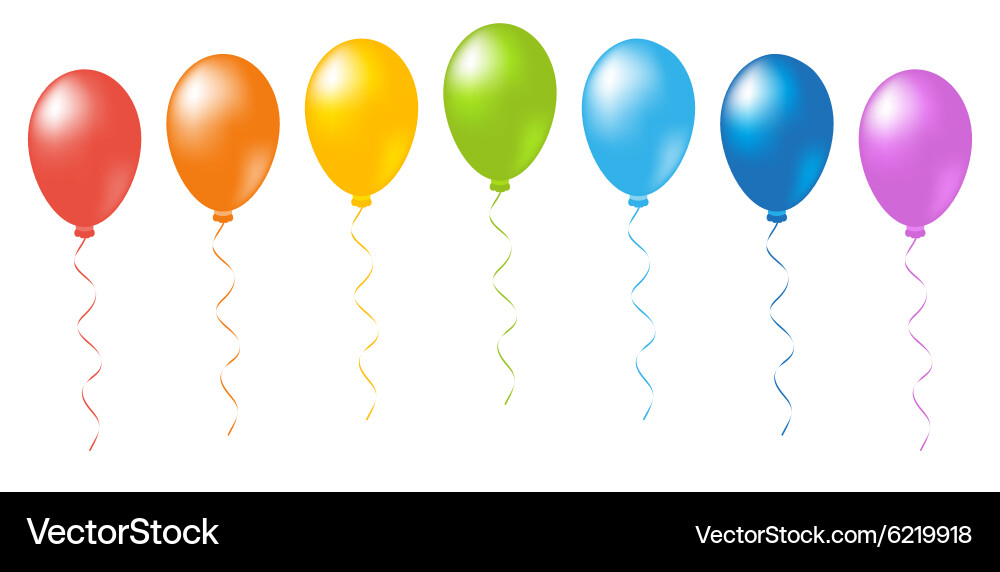 Balloons rainbow Royalty Free Vector Image - VectorStock