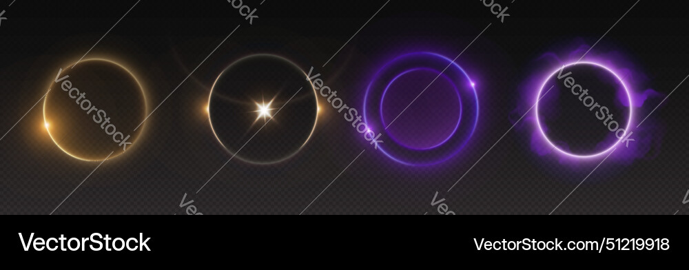 Circle halo light with overlay effect Royalty Free Vector