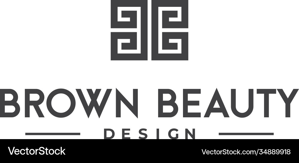 Double b letter logo lettermark bb monogram type Vector Image