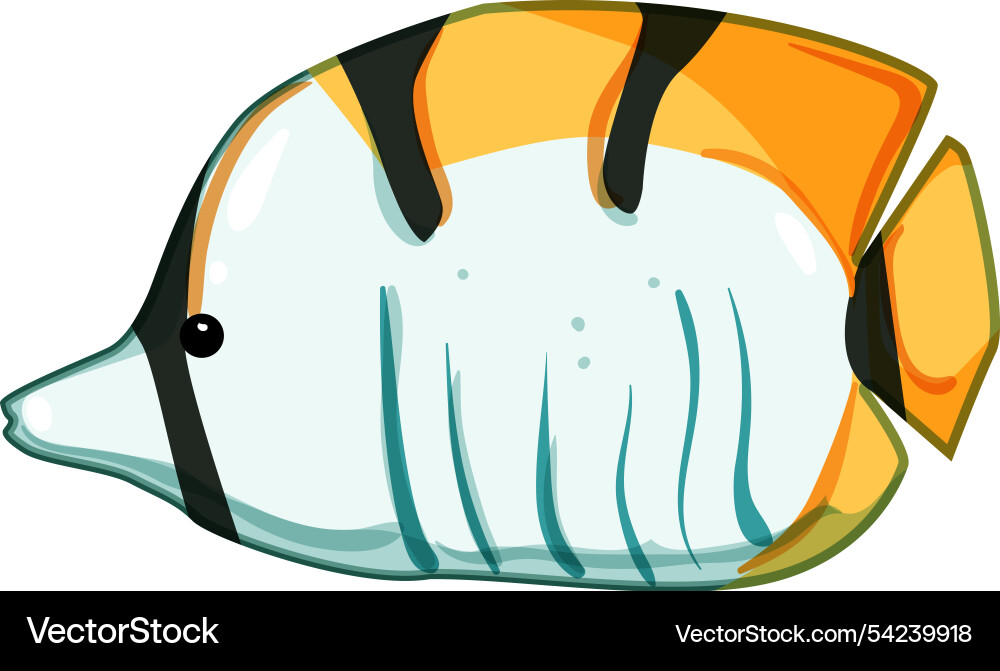 Freshwater exotic fish cartoon Royalty Free Vector Image