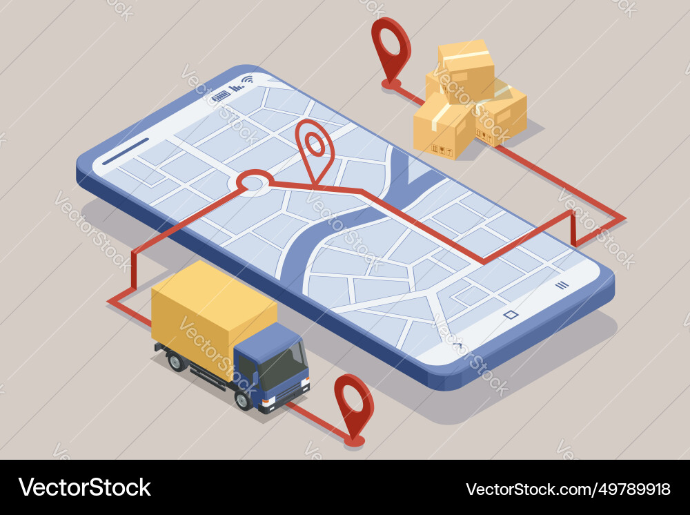 Isometric logistics and delivery free express Vector Image