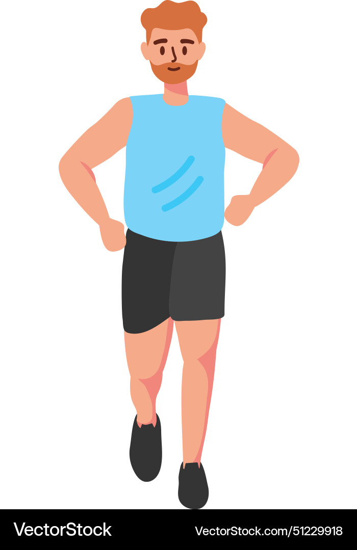 Runner man athletic Royalty Free Vector Image - VectorStock