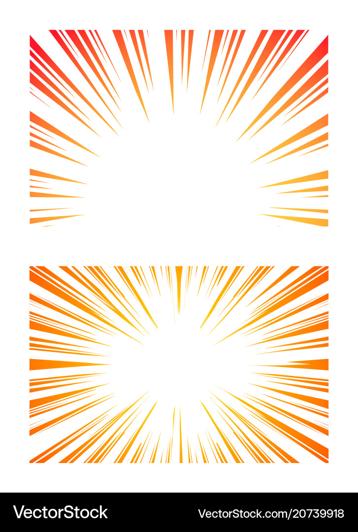Set sun rays or explosion boom for comic books Vector Image