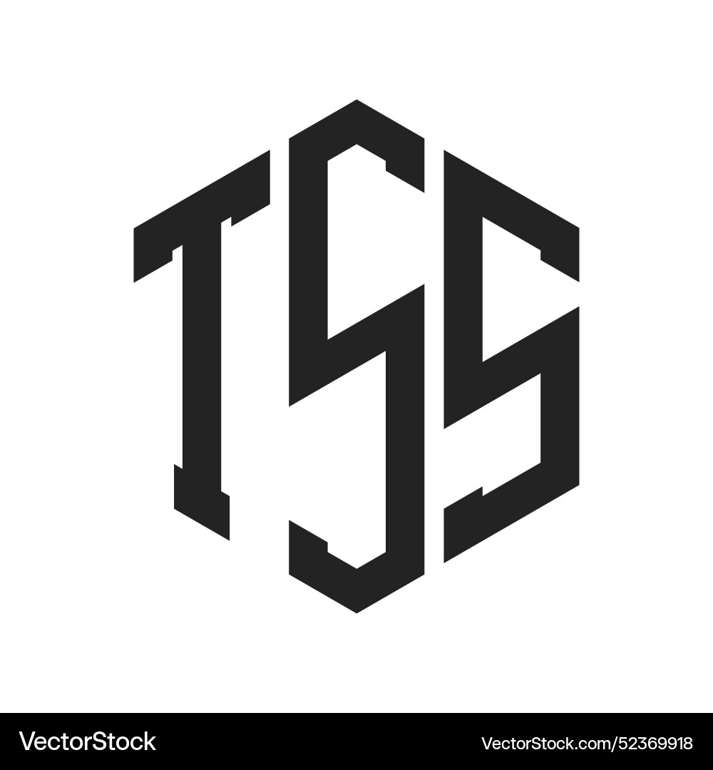 Tss logo design initial letter monogram Royalty Free Vector