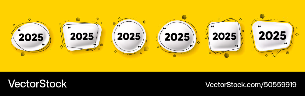 2025 year icon event schedule annual date speech Vector Image