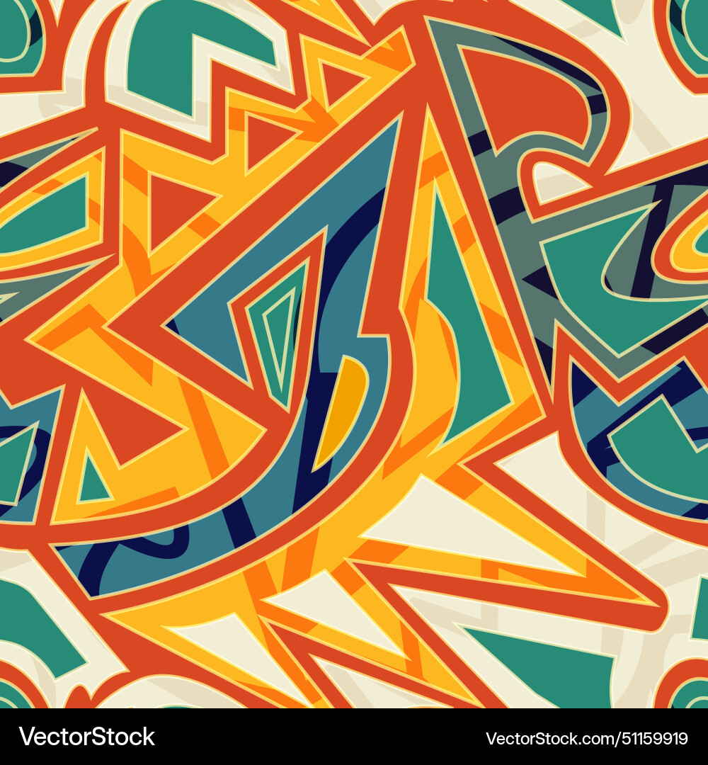 African yellow geometric seamless pattern Vector Image