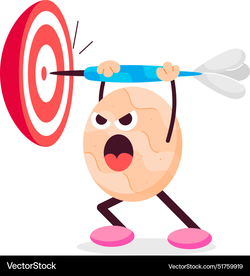 An editable flat sticker of achieving goal Vector Image