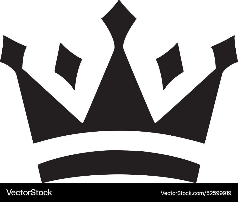 Crown - minimalist and simple silhouette Vector Image