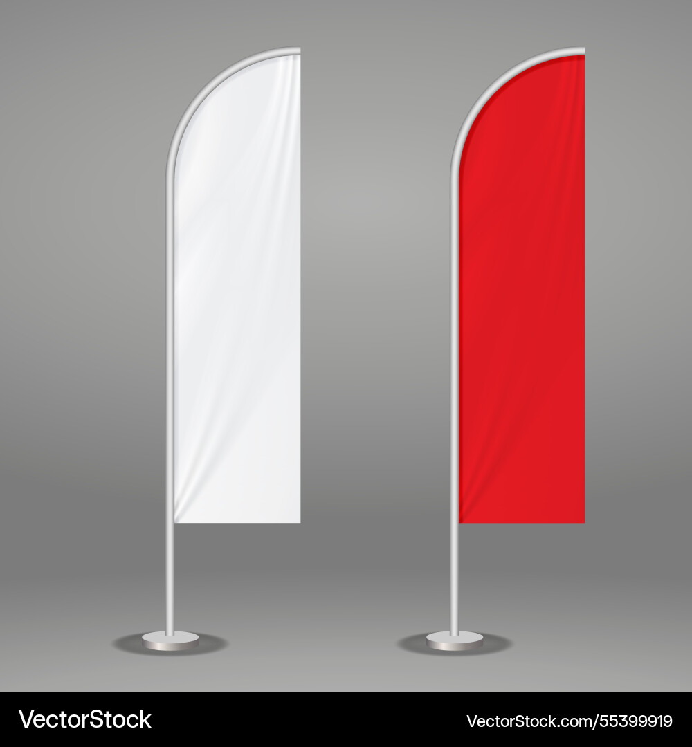 Feather beach flag Royalty Free Vector Image - VectorStock