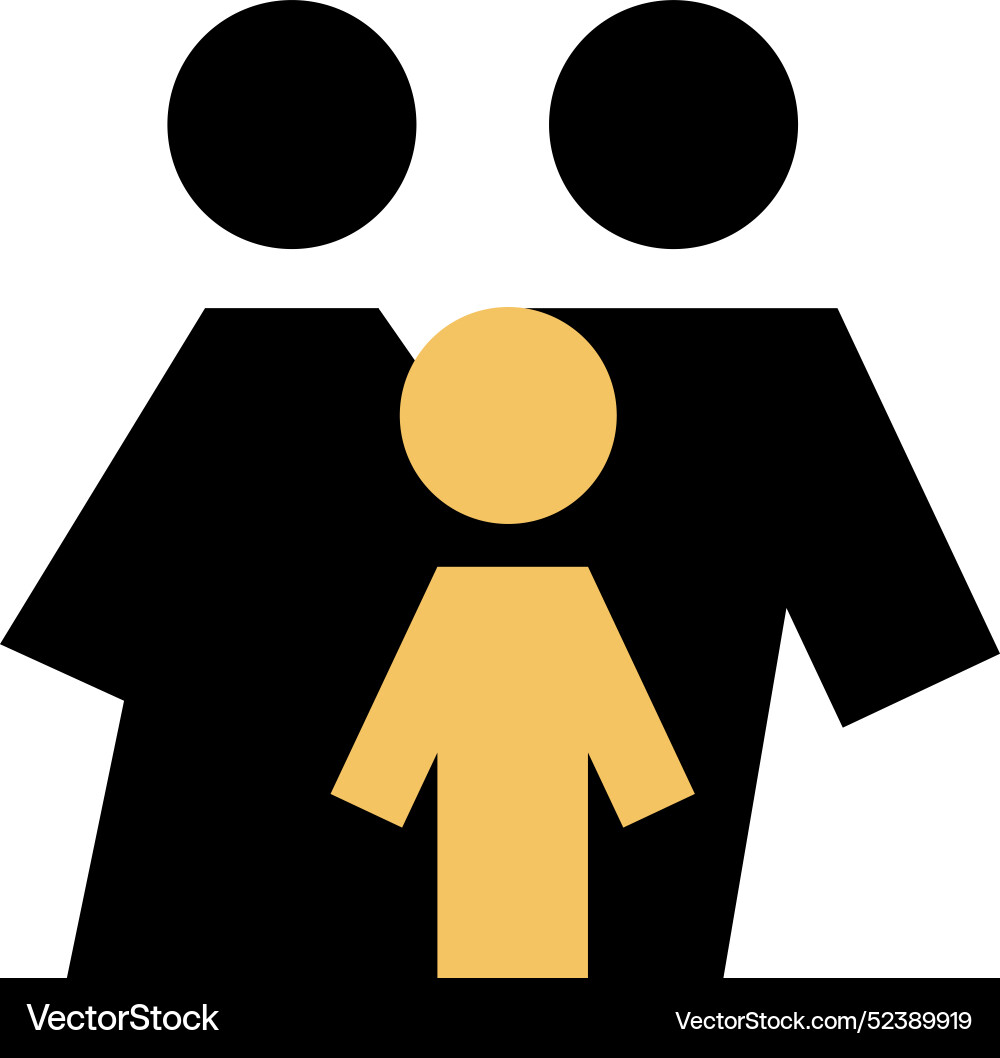 Flat design family symbol Royalty Free Vector Image