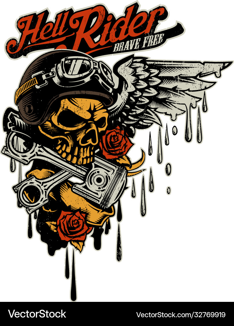 Hell rider Royalty Free Vector Image - VectorStock