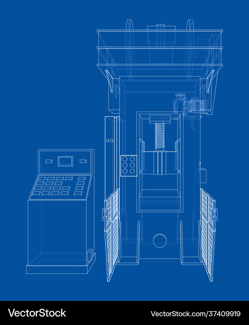 Hydraulic press Royalty Free Vector Image - VectorStock