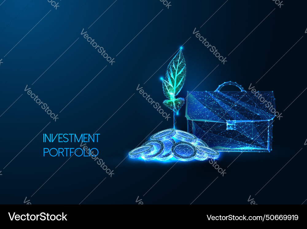 Investment portfolio performance Royalty Free Vector Image