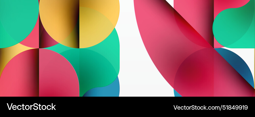 Minimal round shapes geometric abstract background