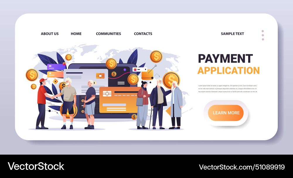 People making payments with debit or credit cards Vector Image