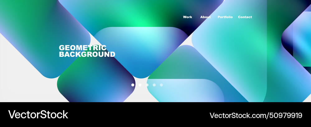 Square internet web page design template Vector Image