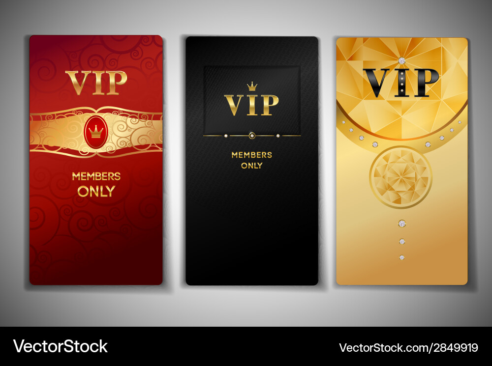 Vip cards set Royalty Free Vector Image - VectorStock