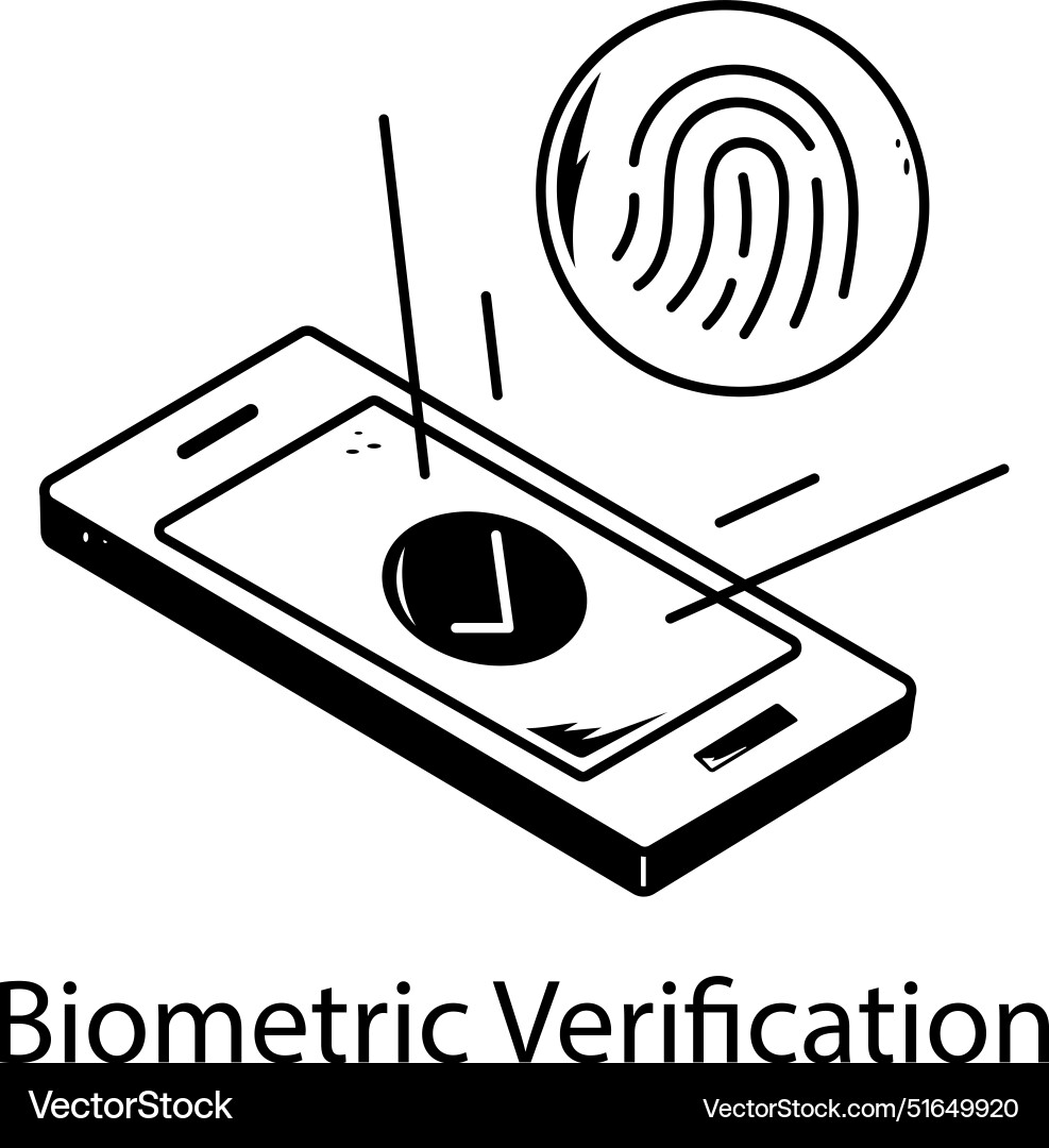 Biometric verification Royalty Free Vector Image