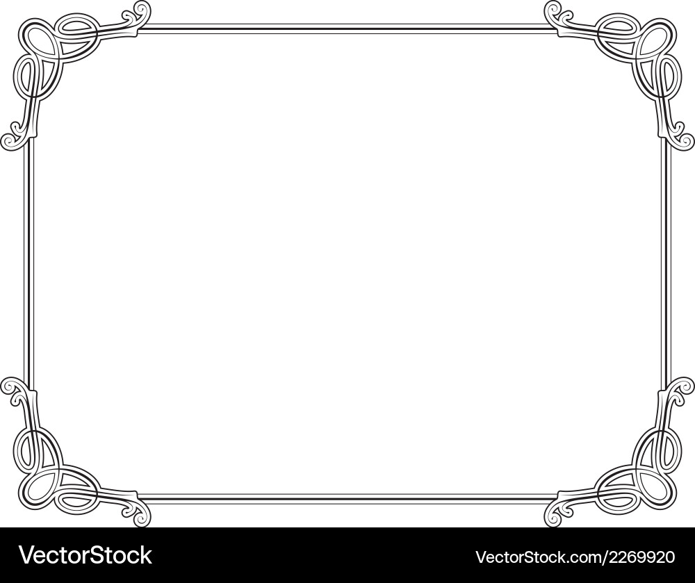 Black Decorative Frame Royalty Free Vector Image