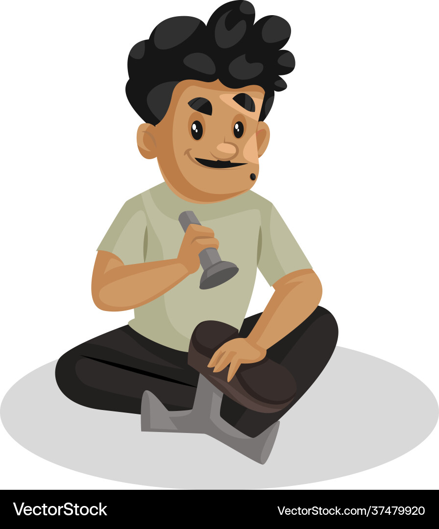Cobbler cartoon character Royalty Free Vector Image
