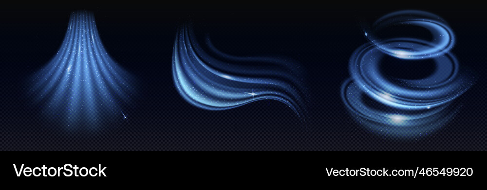 Cold air effect winter wind swirls and wave Vector Image