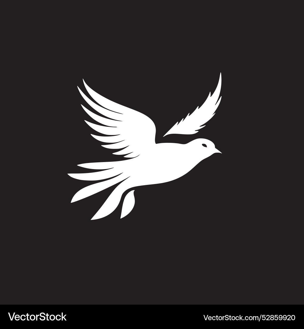 Dove - minimalist and simple silhouette Royalty Free Vector