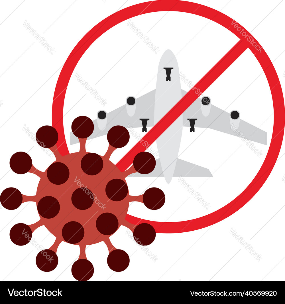 Flight cancelled icon Royalty Free Vector Image