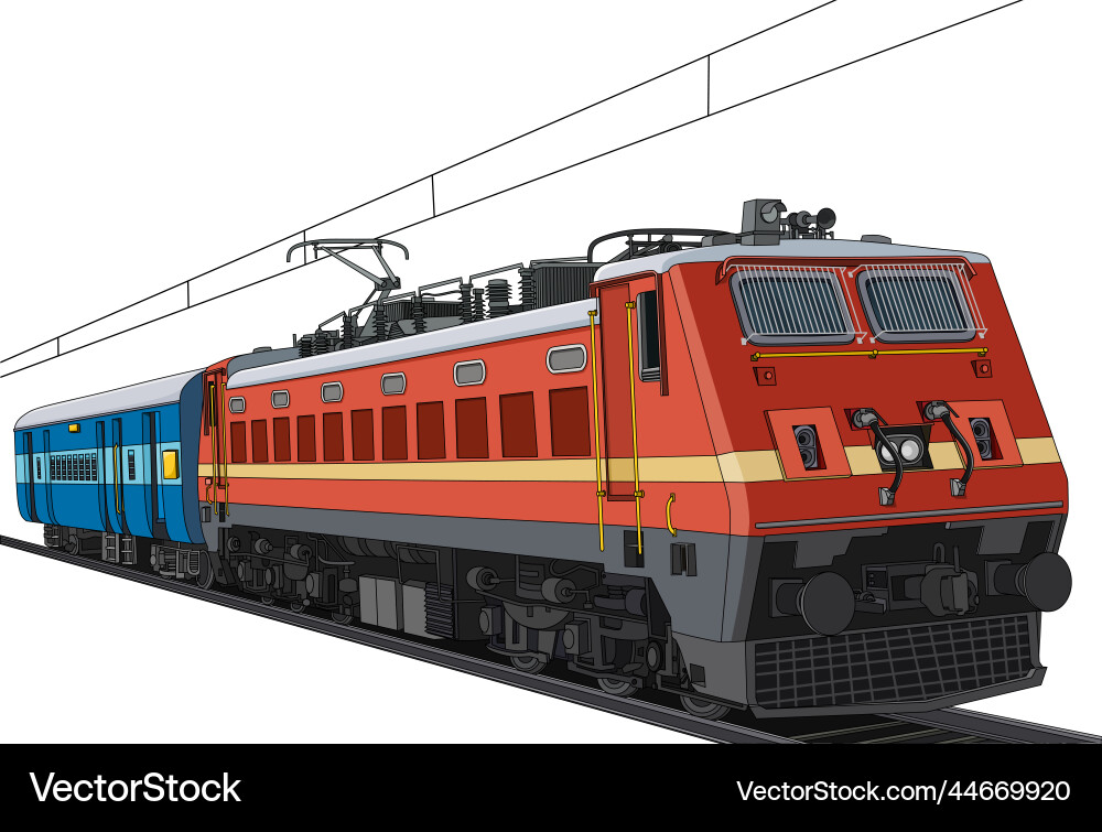 Indian Electric Train Front View Indian Train Vector Art, Icons, And