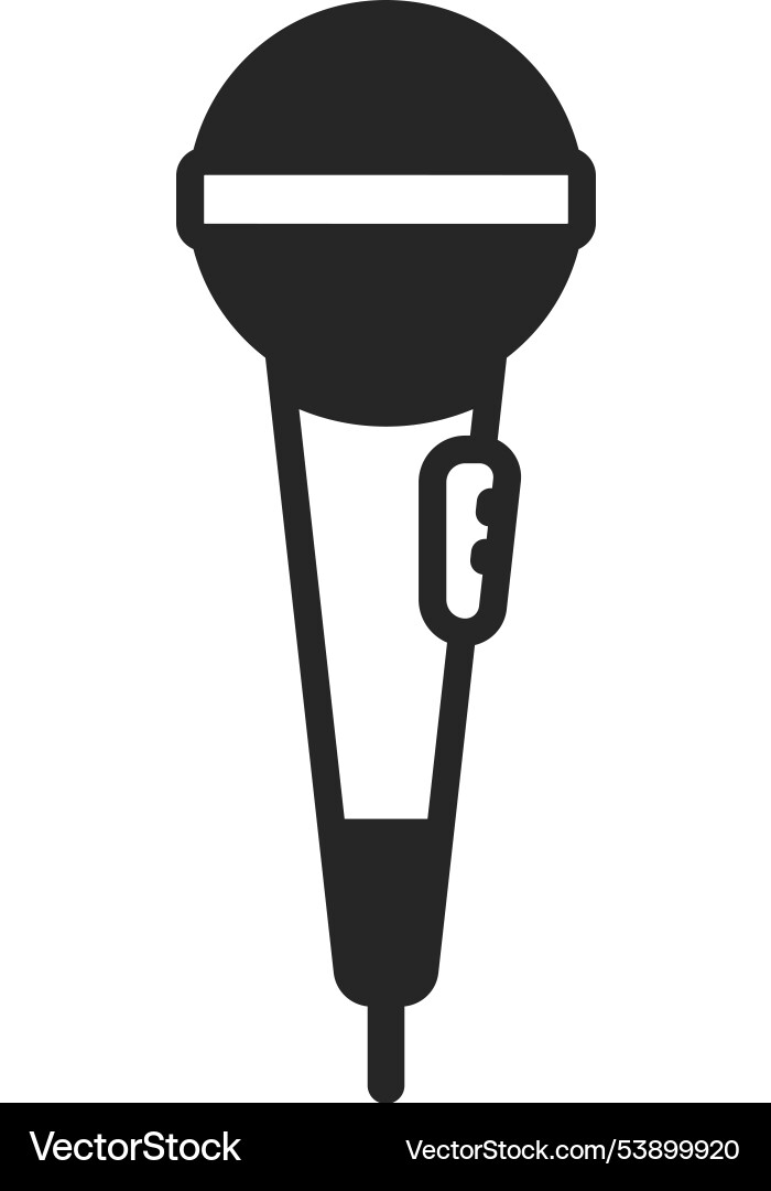 Microphone black icon sound record symbol audio Vector Image