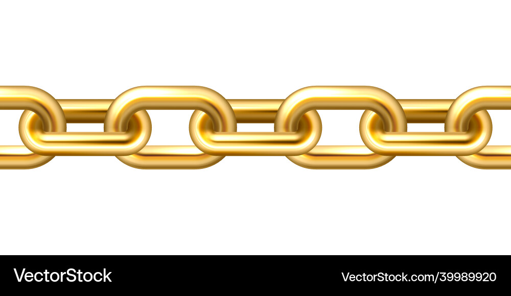 Realistic Gold Chain Links Royalty Free Vector Image