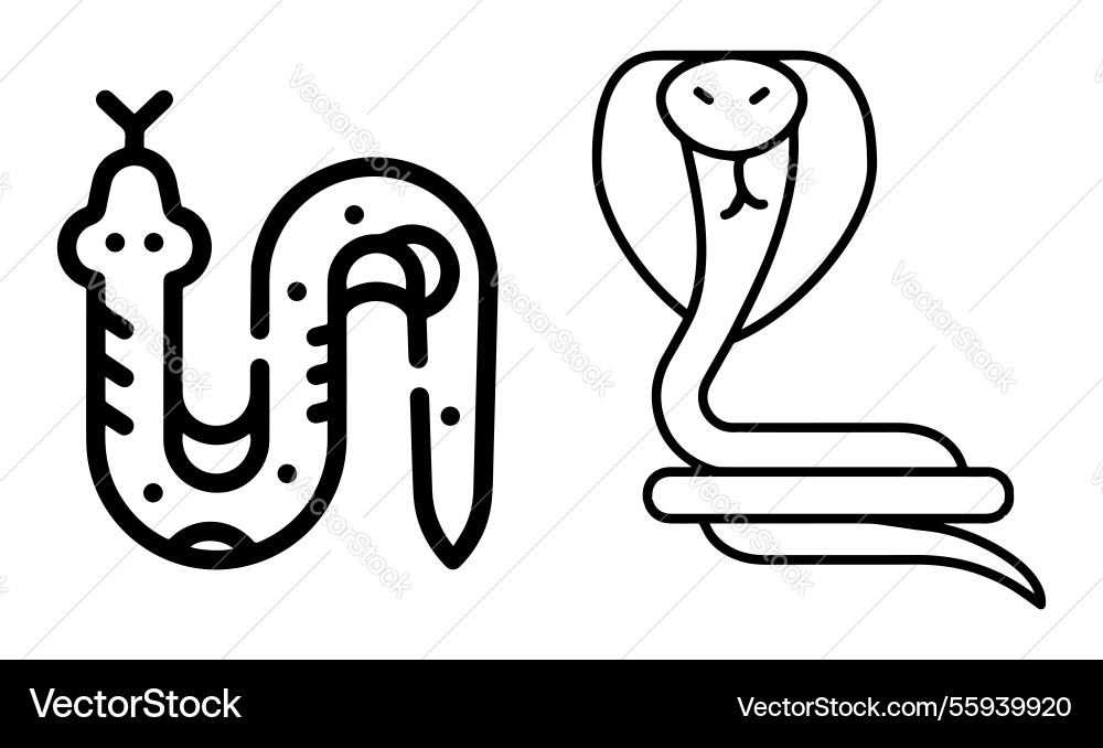Snake line icon eps Royalty Free Vector Image - VectorStock