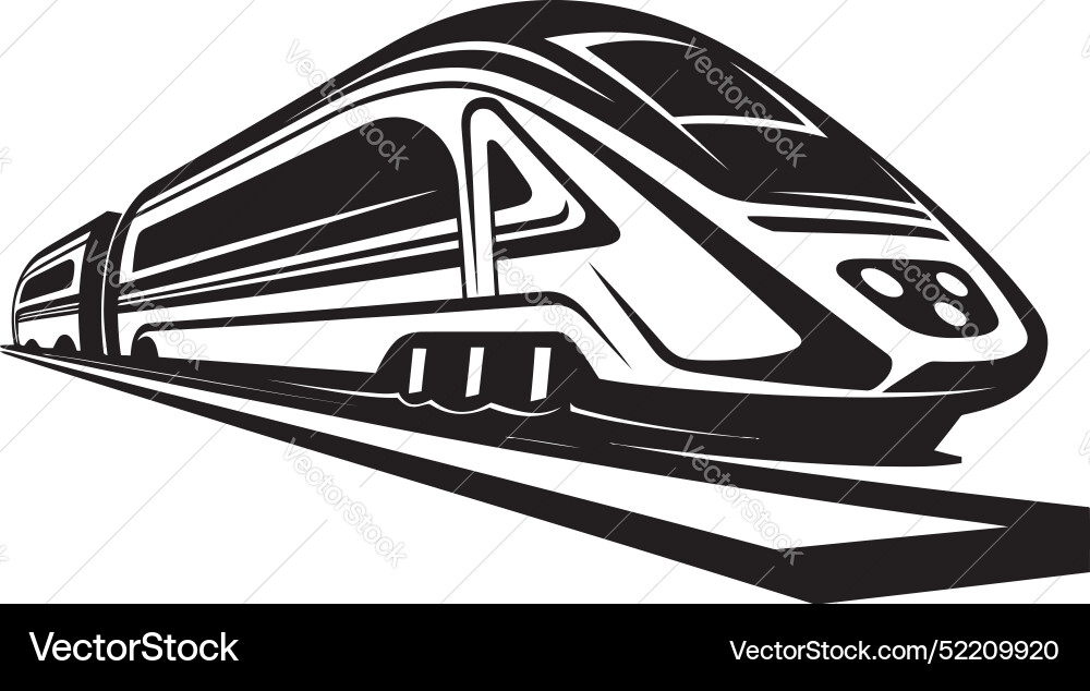 Speedy shuttle dynamic icon for high speed train Vector Image