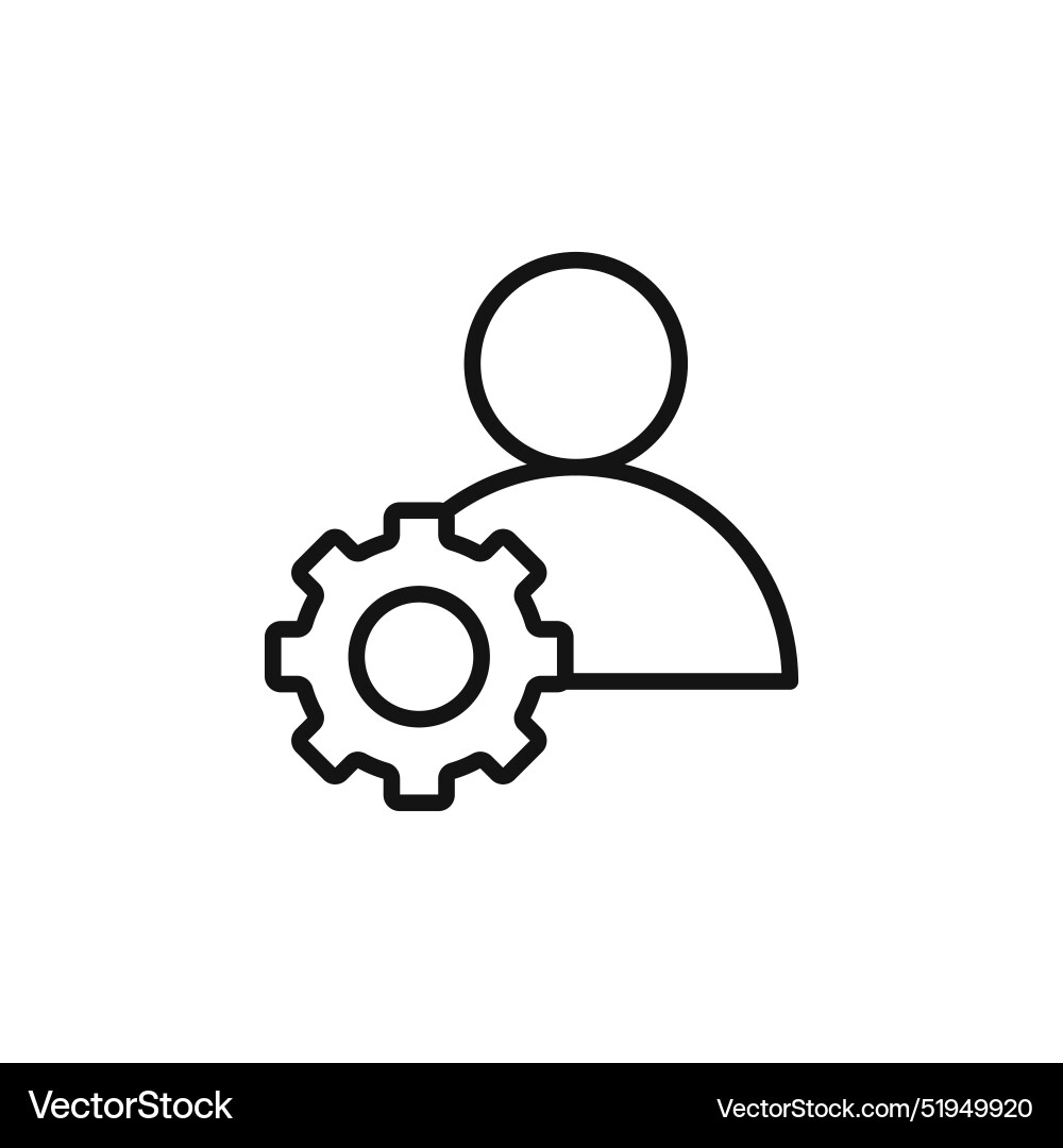 User management logo sign outline Royalty Free Vector Image