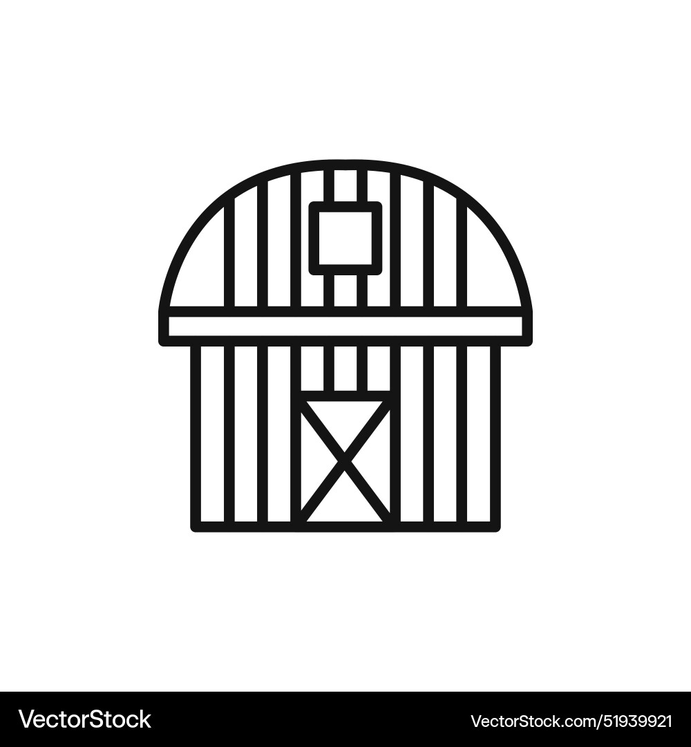 Barn farm icon logo sign outline Royalty Free Vector Image