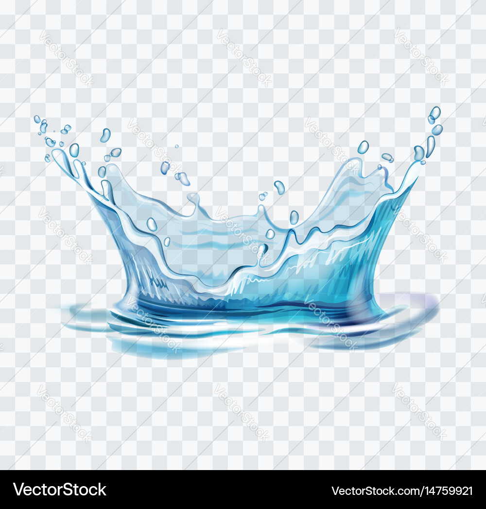 Blue water splash Royalty Free Vector Image - VectorStock