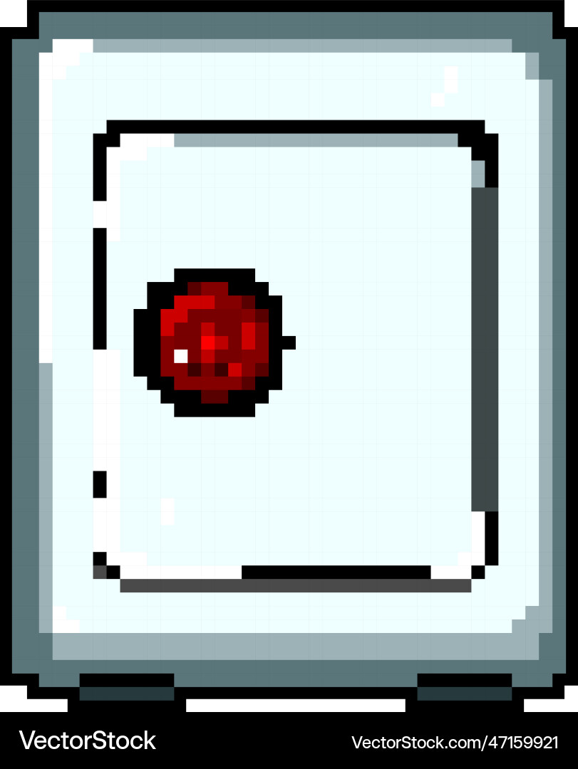 Box safe game pixel art Royalty Free Vector Image