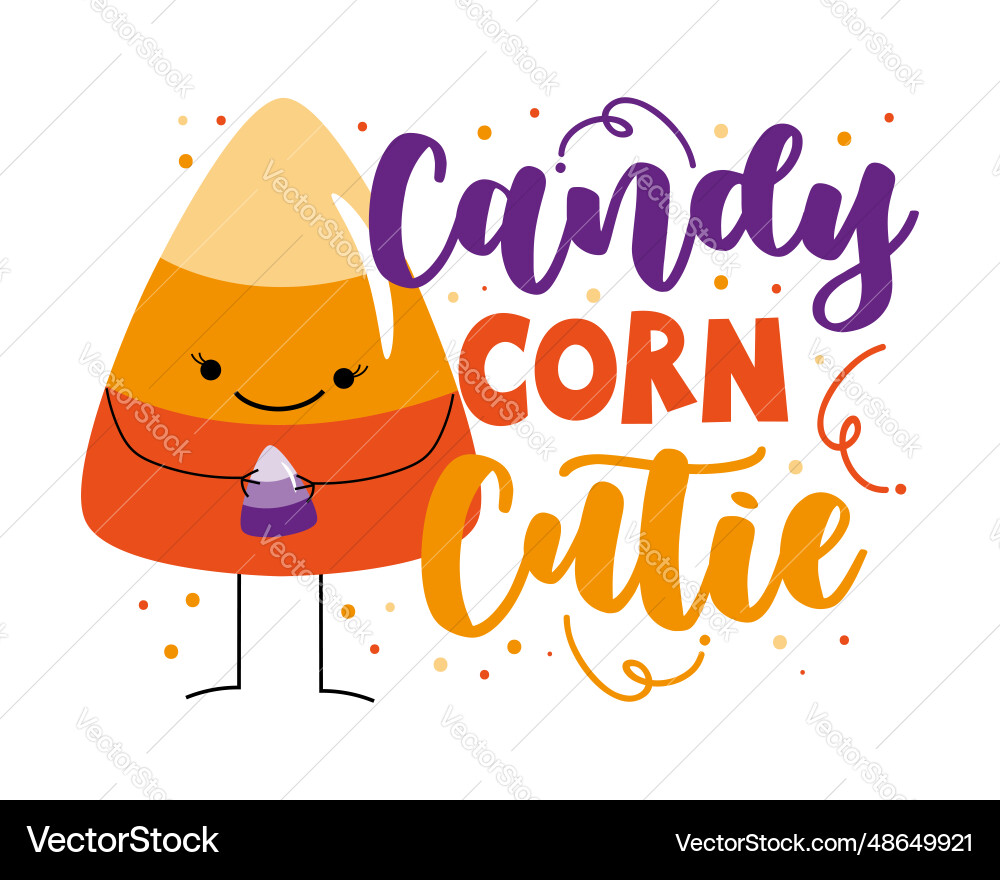 Candy corn cutie - smiley Royalty Free Vector Image