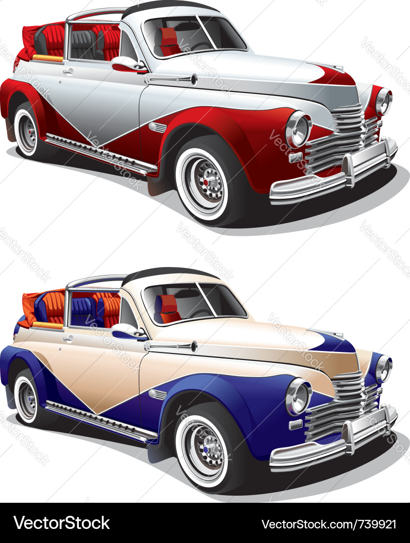 Classic Hot Rod Car Royalty Free Vector Image - VectorStock