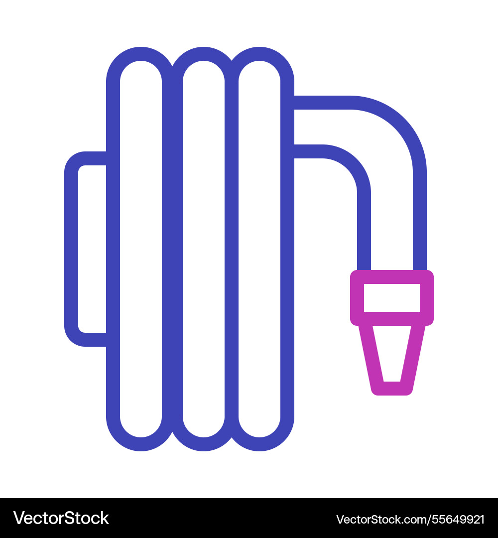 Colorful garden hose icon Royalty Free Vector Image