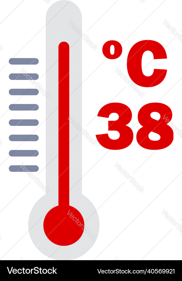 High temperature icon Royalty Free Vector Image