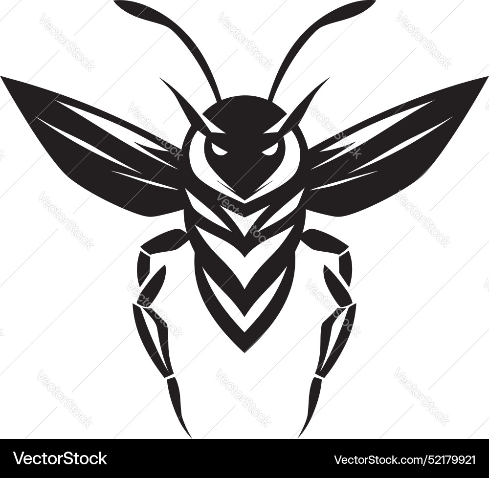 Iconic sting hornet mascot design unveiled bold Vector Image Iconic sting hornet mascot design unveiled bold Vector Image