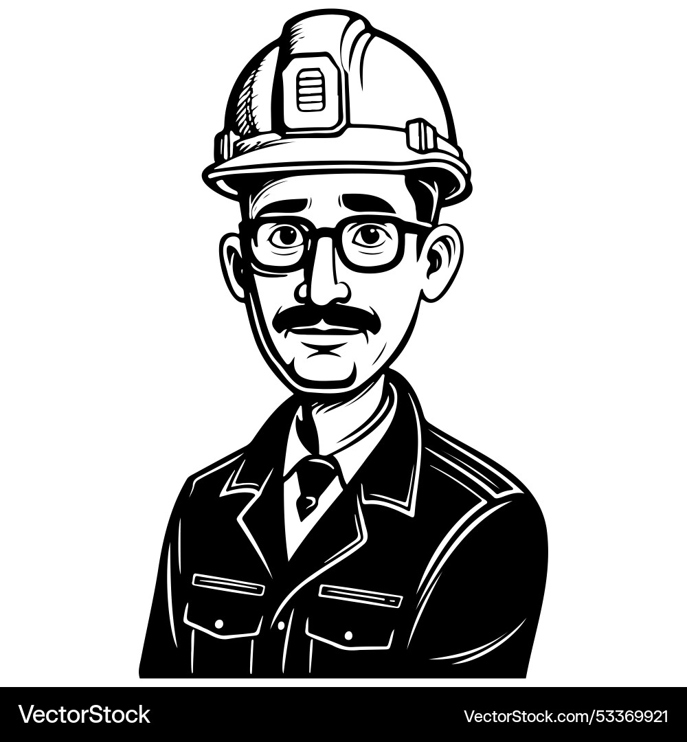 Ink engineer engraving drawing of black Royalty Free Vector