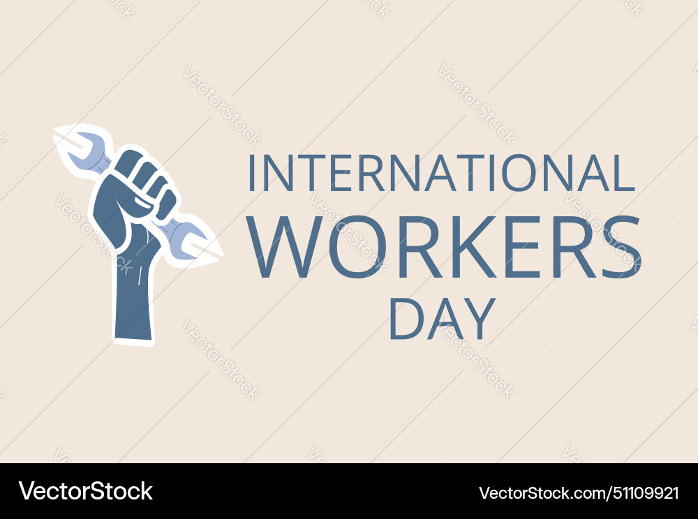 International workers day banner template labour Vector Image