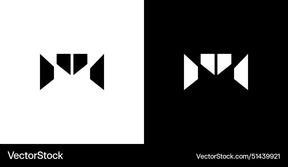 Modern and unique letter m initials logo design 2 Vector Image