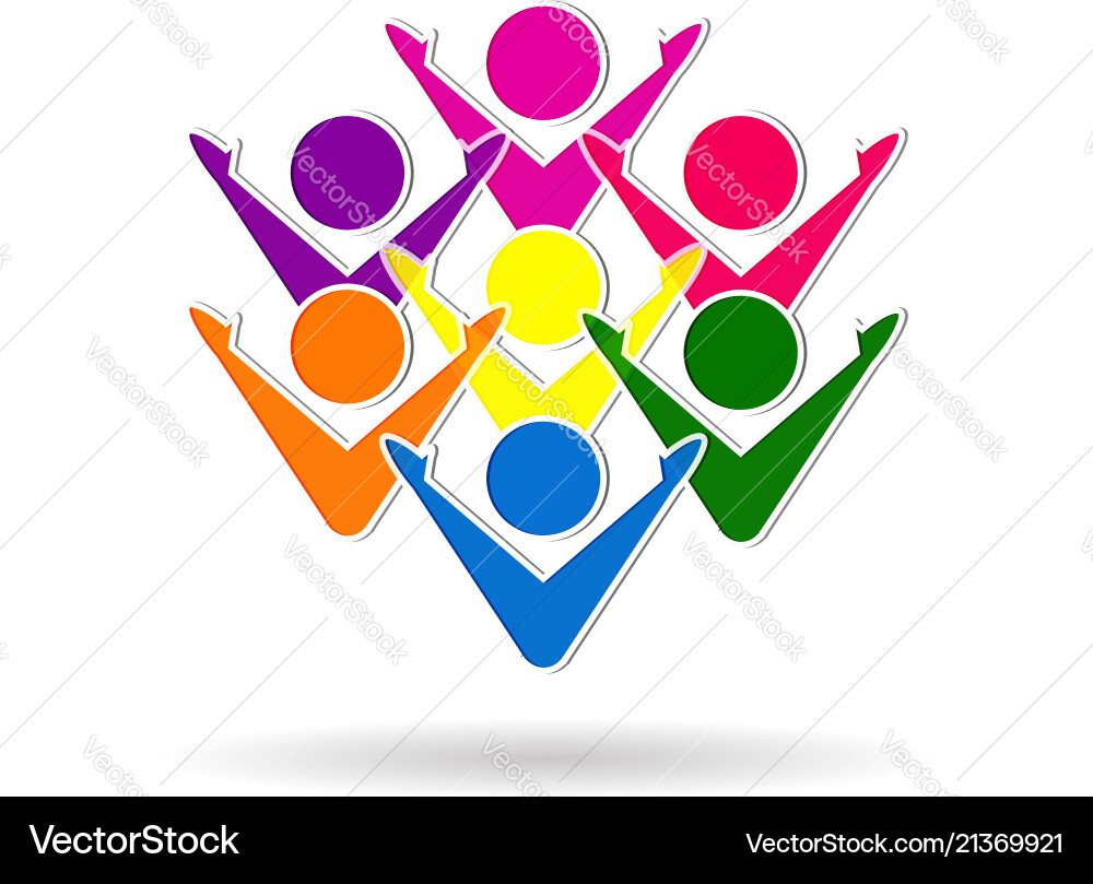 Unity People Royalty Free Vector Image Vectorstock Multicultural